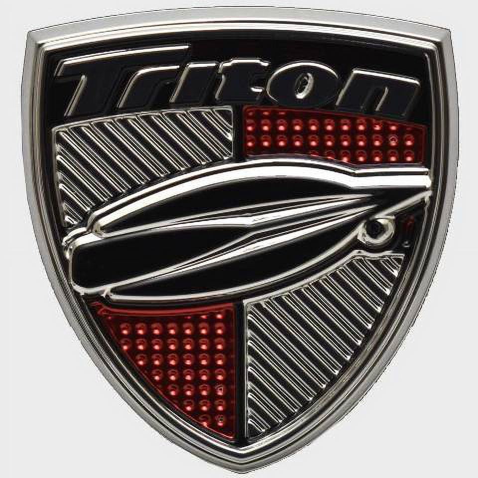 Triton Boat Raised Emblem Decal 200562 | Red/Silver/Black Sticker - Walmart.com
