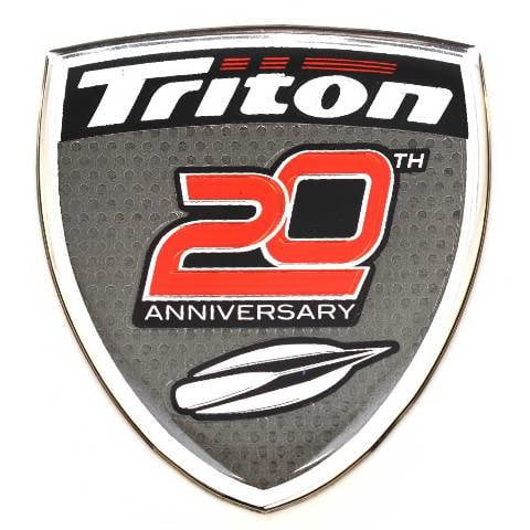 Triton Boat Raised Emblem Decal 1969161 | 20th Anniversary Logo Red ...