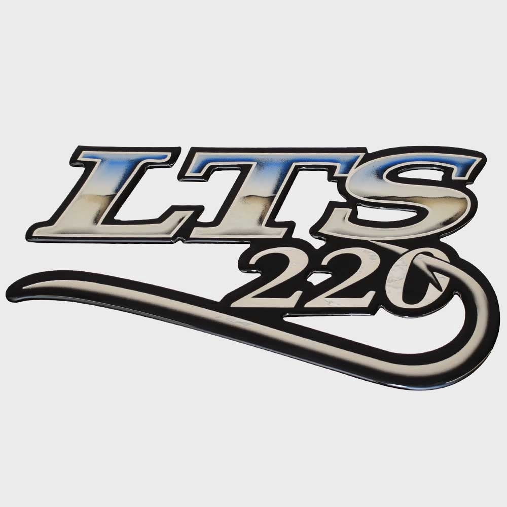 Triton Boat Raised Emblem Decal 210015 | LTS 220 Sticker Silver Black ...