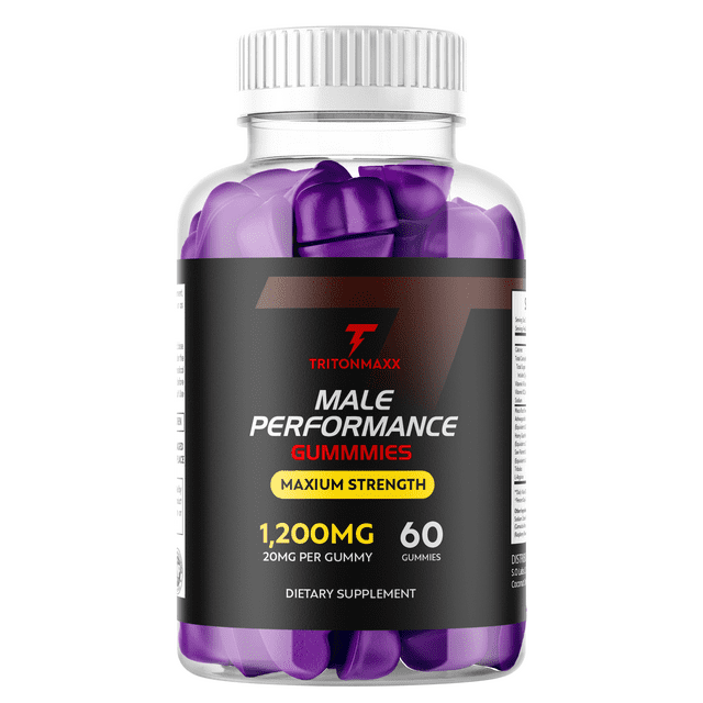 Triton Maxx Gummies for Men Maximum Strength Vitamin Supplement 60 ...