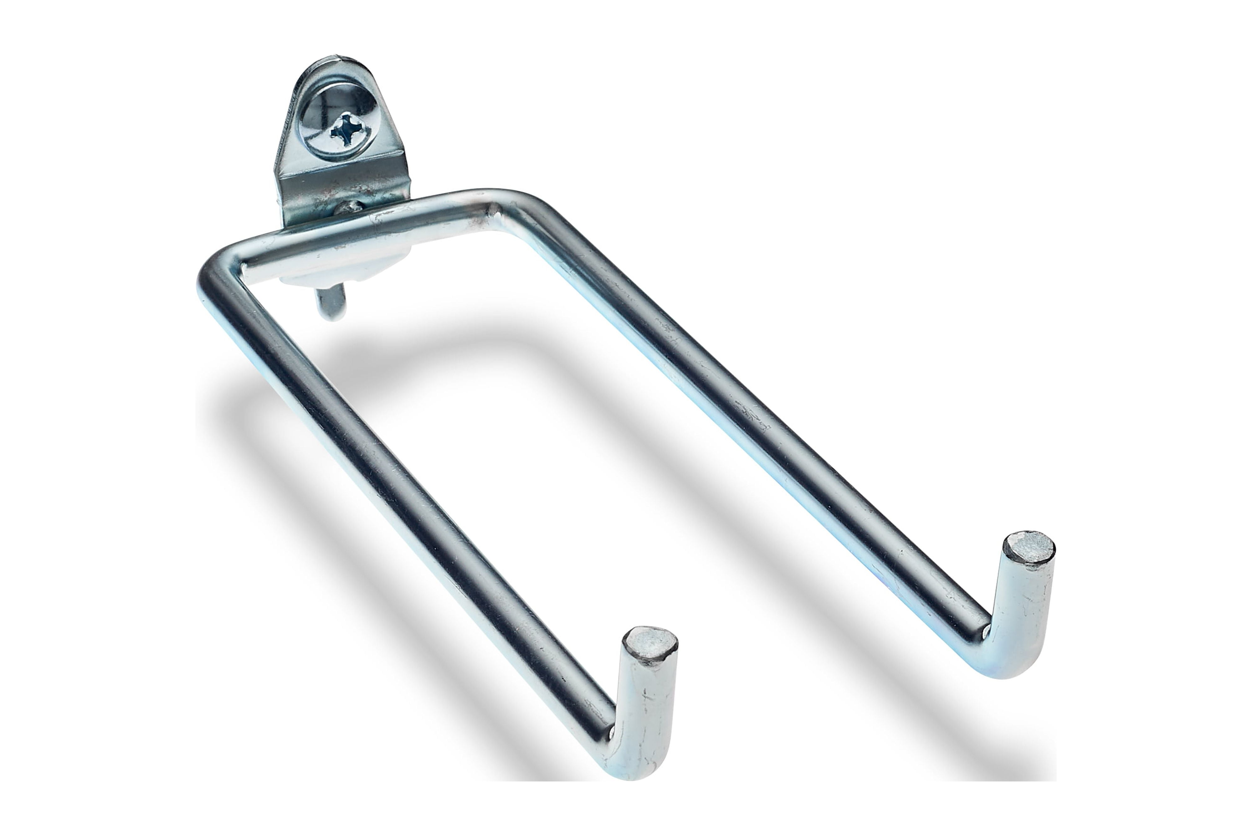 Triton Products 5-3/4 inch Double Rod Steel Pegboard Hook, 80-Degree ...