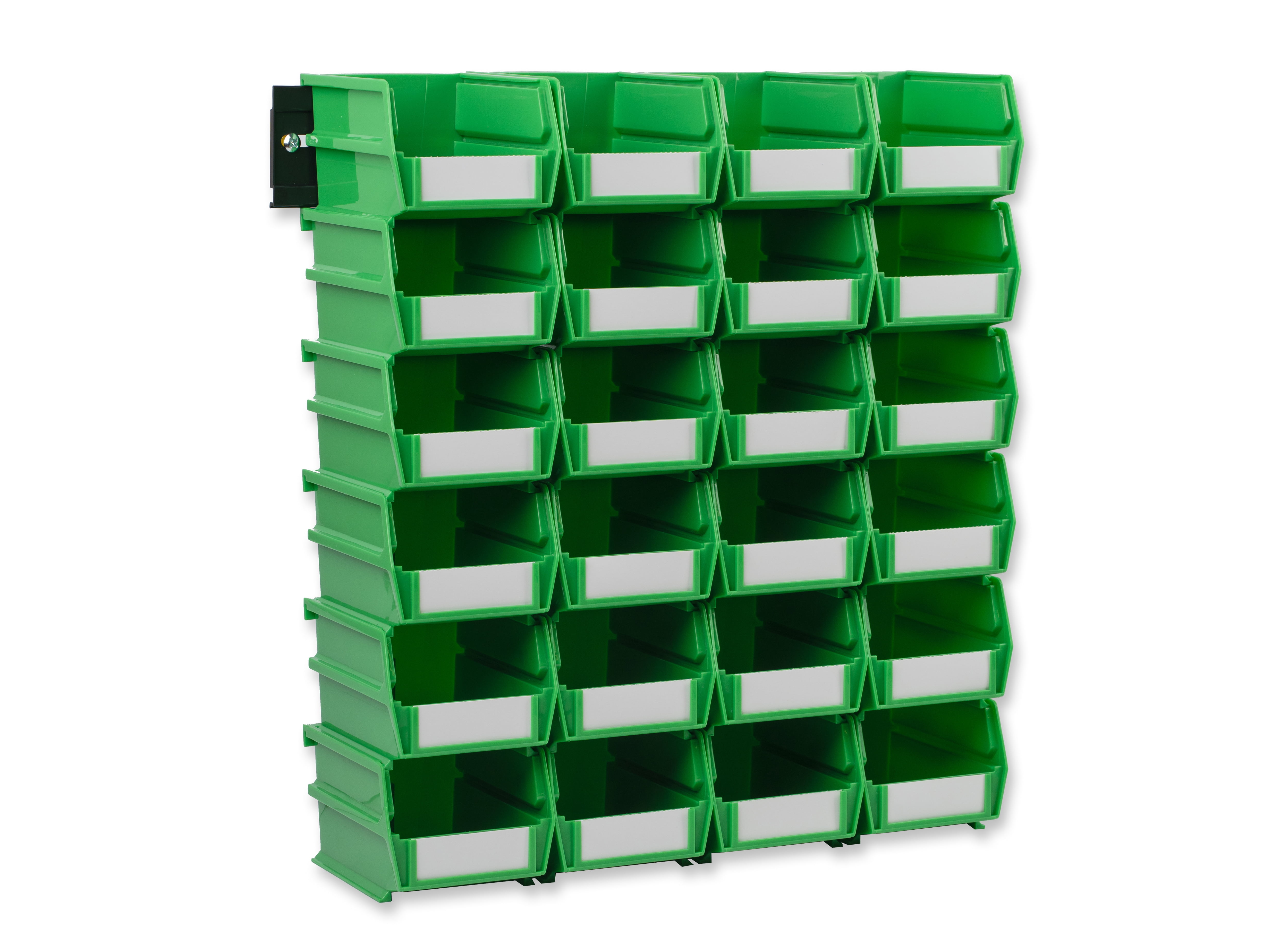 Triton Products® Green Polypropylene Bins; 24 Interlocking Bins With 2 ...