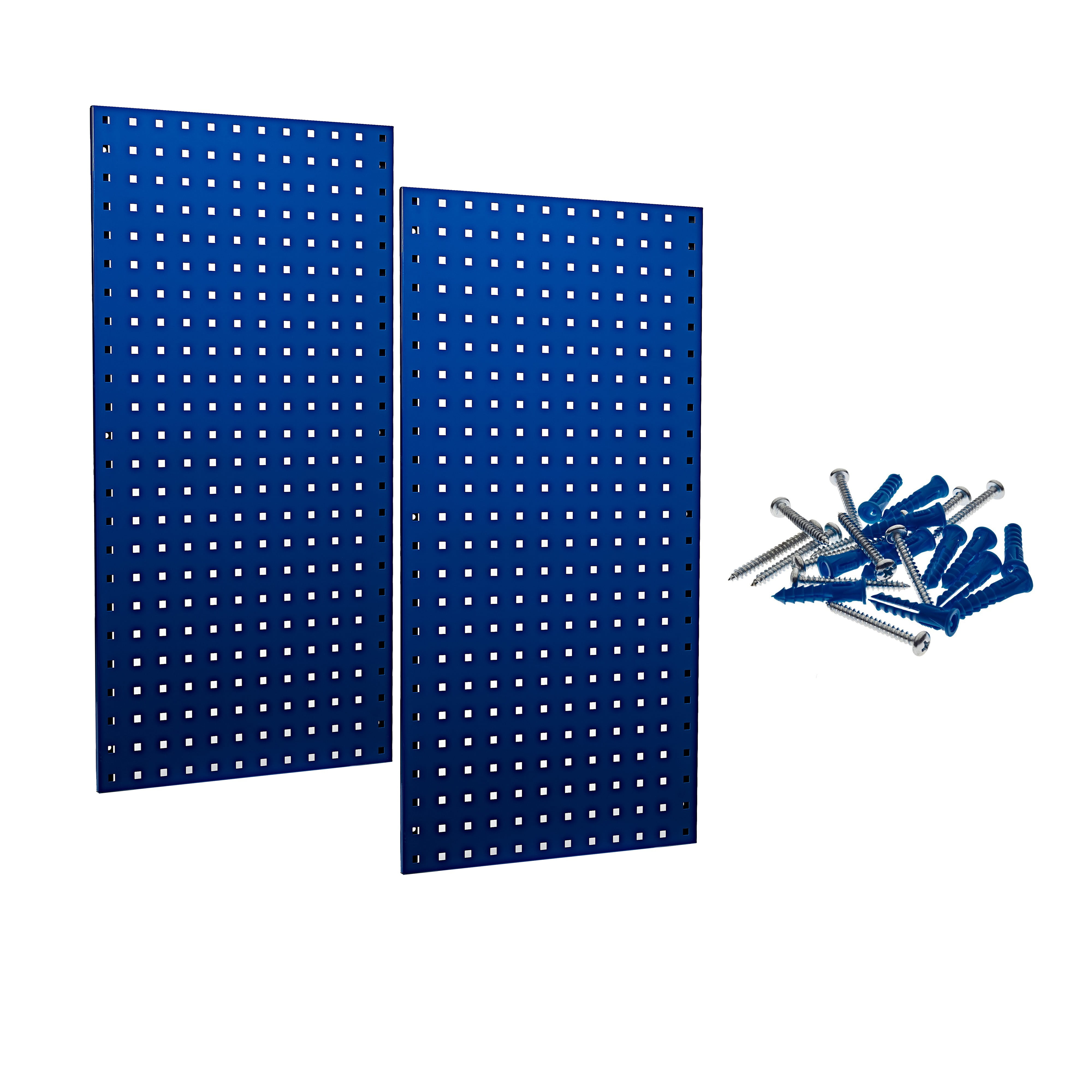 Triton Products® LB18-B (2) 18"W x 36"H x 9/16"D Blue Epoxy 18-Gauge Steel Square Hole Pegboards ...