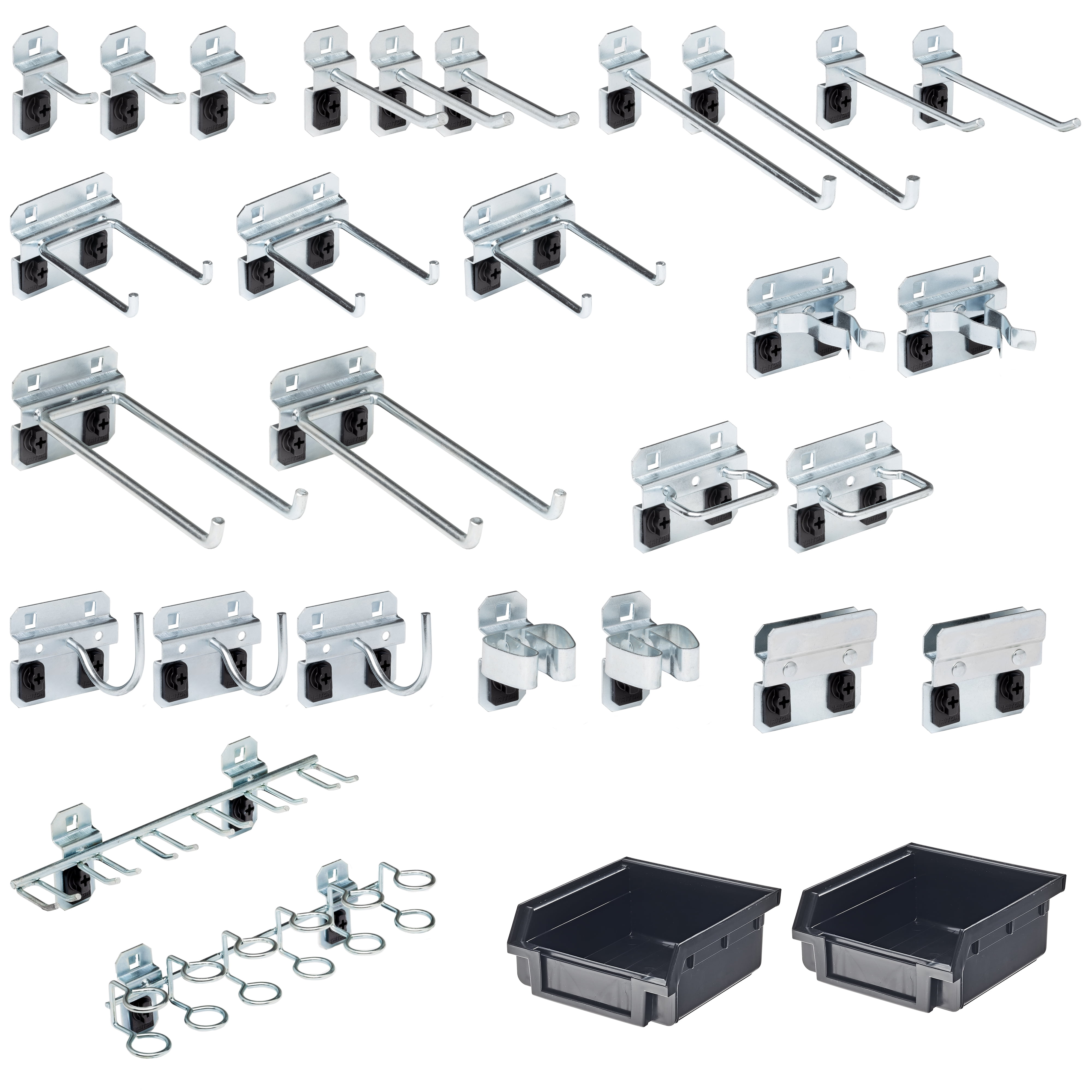Triton Products® LH3-Kit Steel Pegboard Hook & Bin Assortment for ...