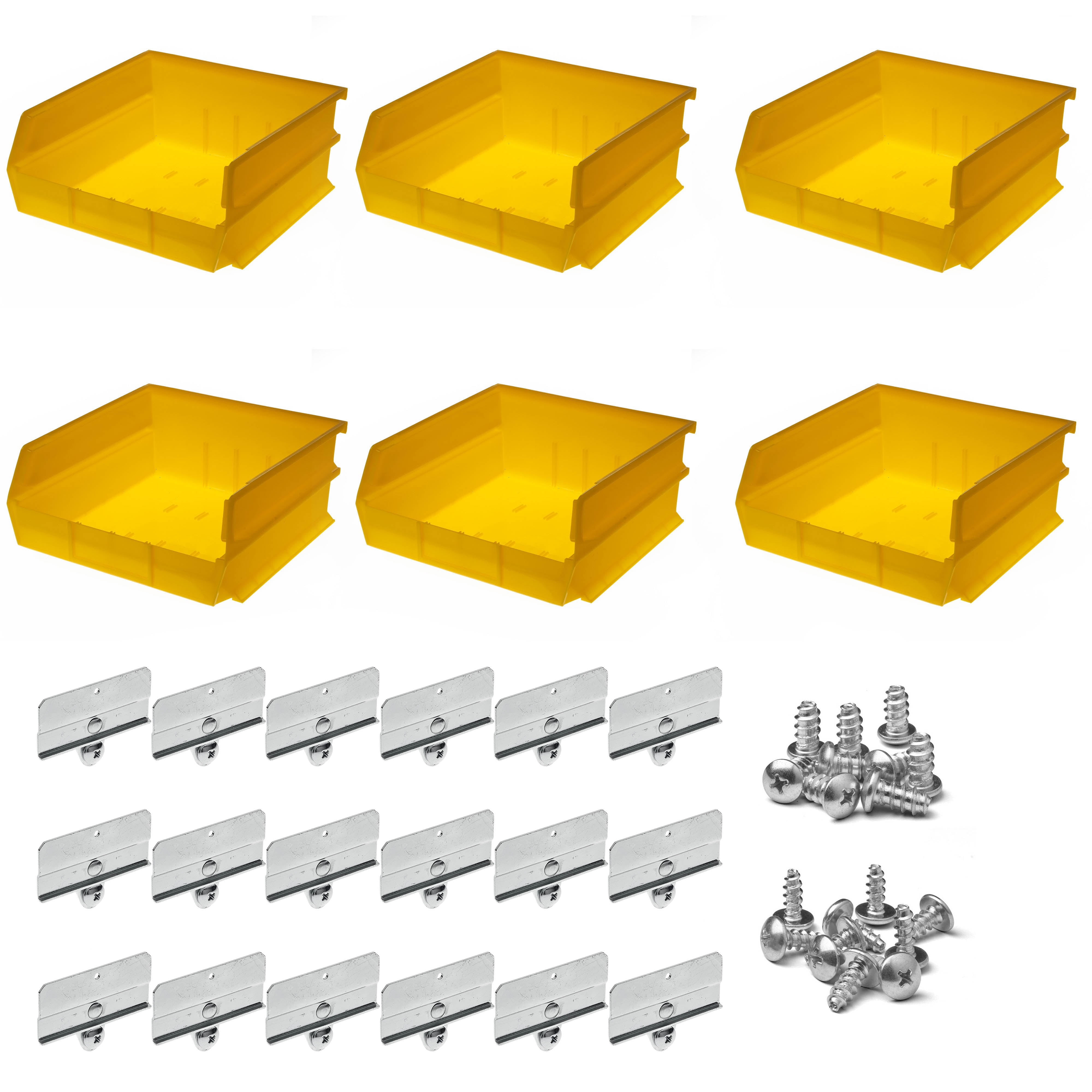 Triton Products® LocBin 10-7/8"L x 11"W x 5"H Yellow Polypropylene ...