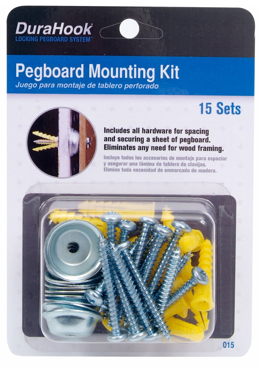 Triton Products Pegboard Steel Mounting Spacer Kit 15CT - Walmart.com