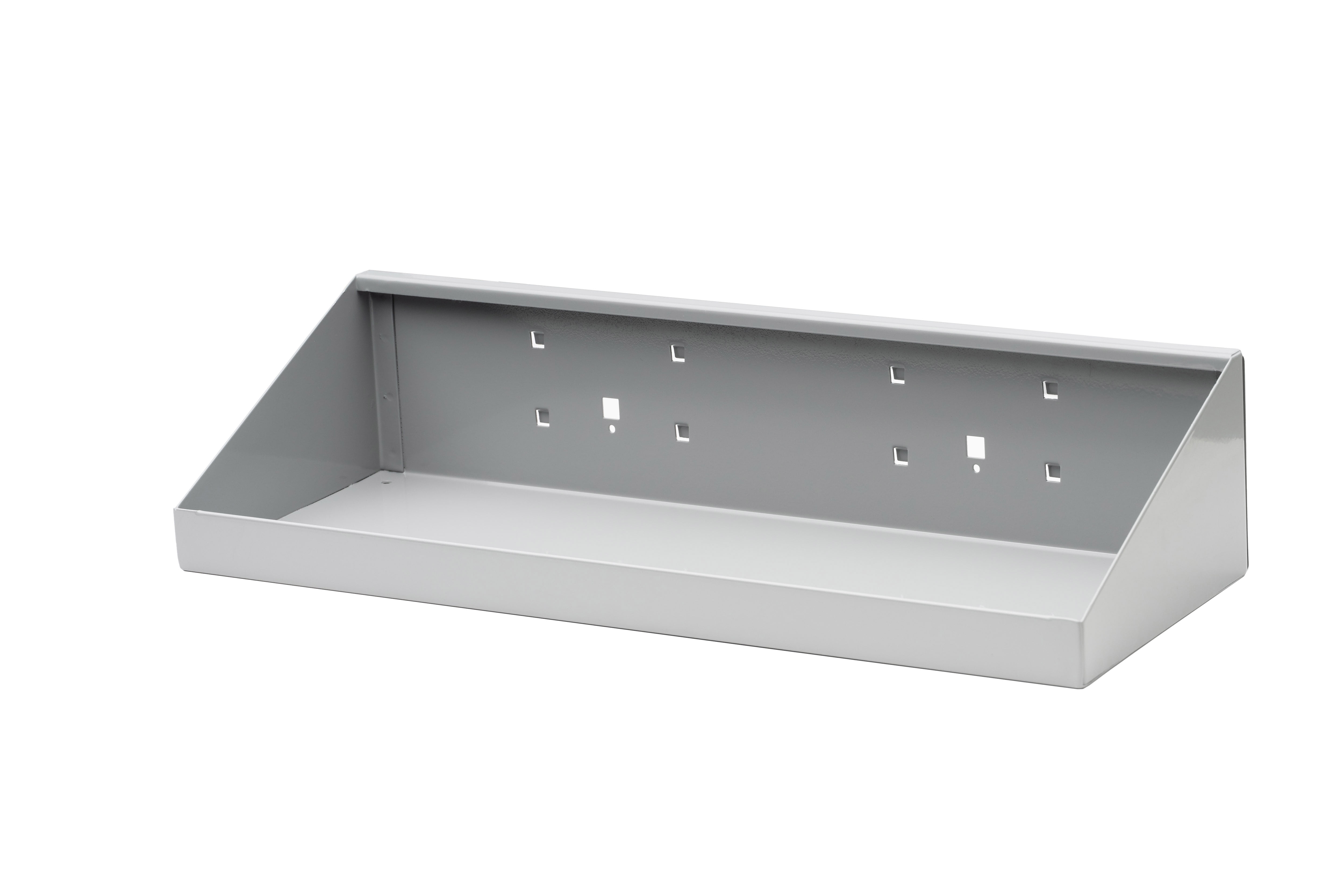 Triton Products® Silver, Epoxy Powder Coated Steel Pegboard Shelf, 18"W ...