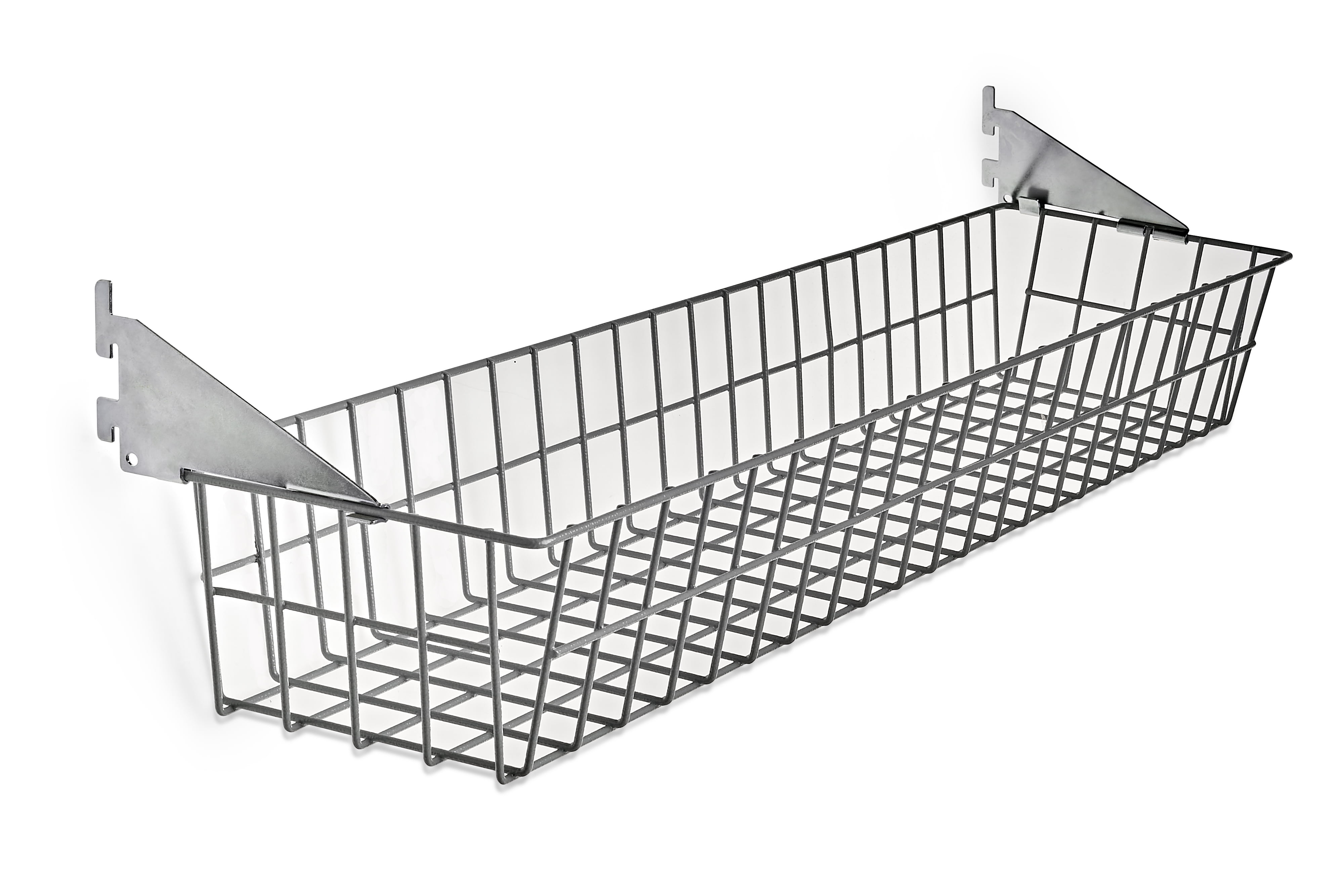 Triton Products® Storability Wire Basket, Gray Epoxy Coated Steel ...