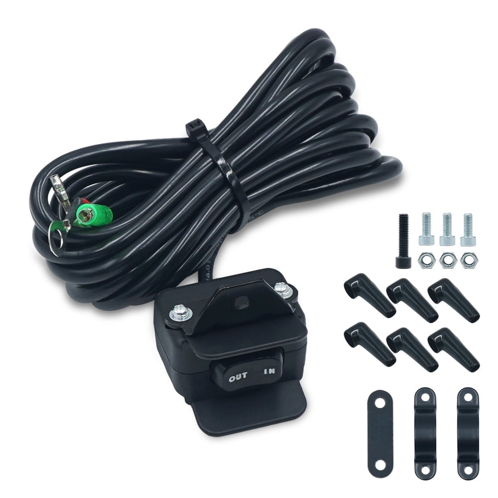 Triumilynn 12V Winch Rocker Switch Handlebar Control Line for ATV UTV ...