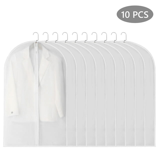 Tripumer 10 Pcs Hanging Garment Bag, Lightweight, Dust Proof, 24 x 47 ...