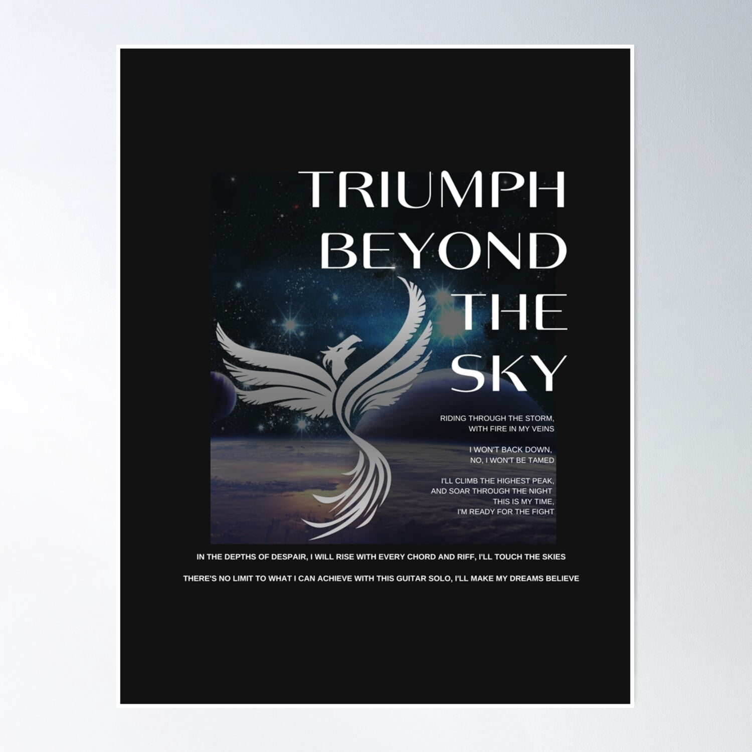 Triumph Beyond The Sky Poster Wall Art, Modern Wall Decor, 24x36 ...
