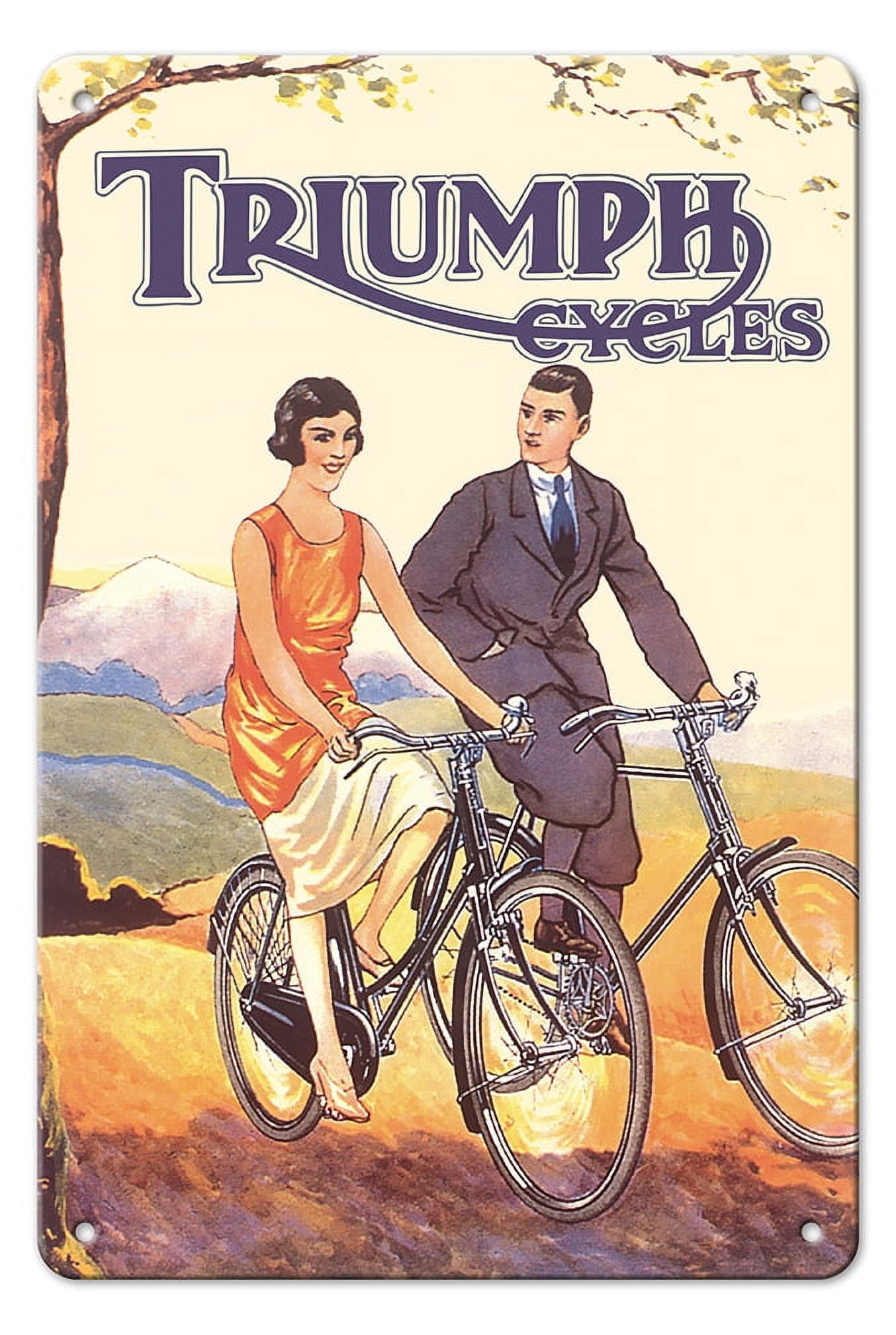 Triumph Cycles - Vintage Bicycle Poster c.1922 - 8 x 12 inch Vintage ...