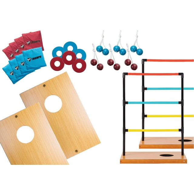 Triumph Sports Trio Toss Deluxe - 3-in-1 Ladder Toss, Washer Toss and ...
