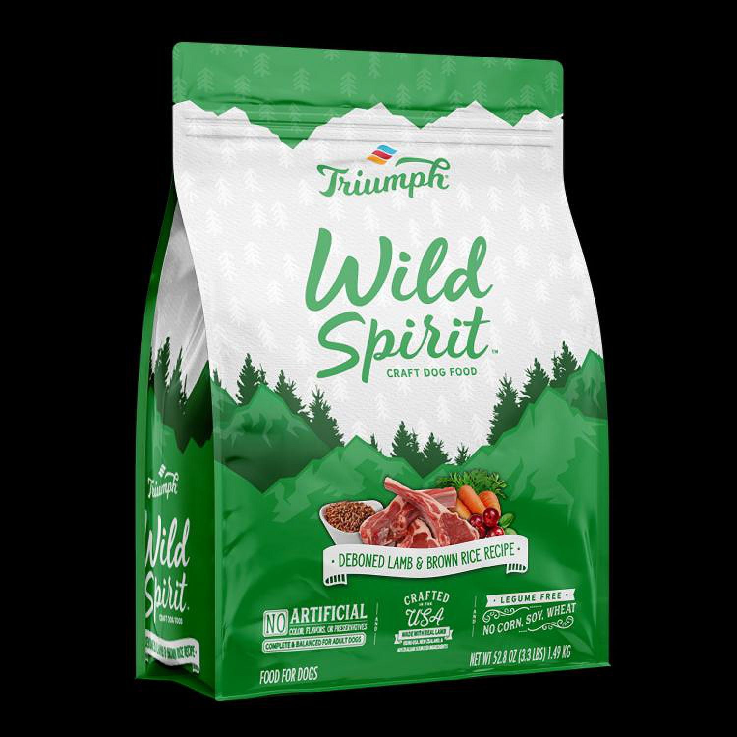 Triumph Wild Spirit Lamb and Brown Rice Recipe Craft Dry Dog Food 28 lb ...