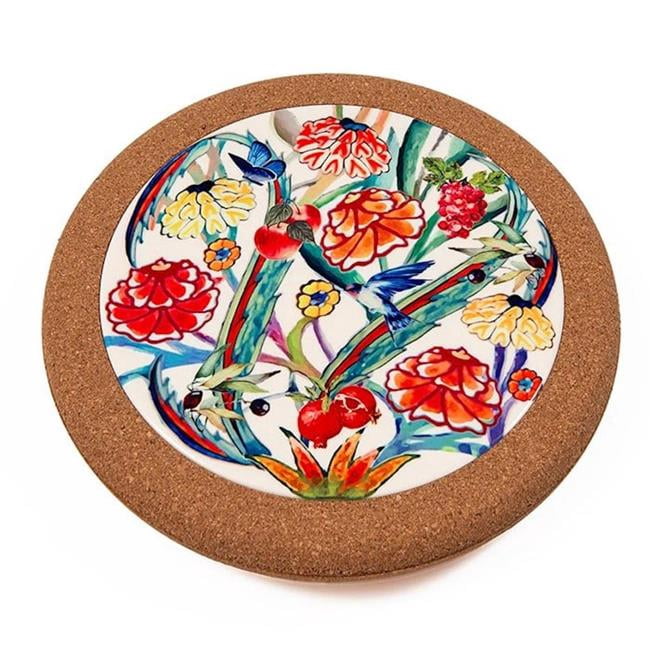Holy Land Gifts Flowers Of The Field Cork & Ceramic Trivet - 8 in. - No ...