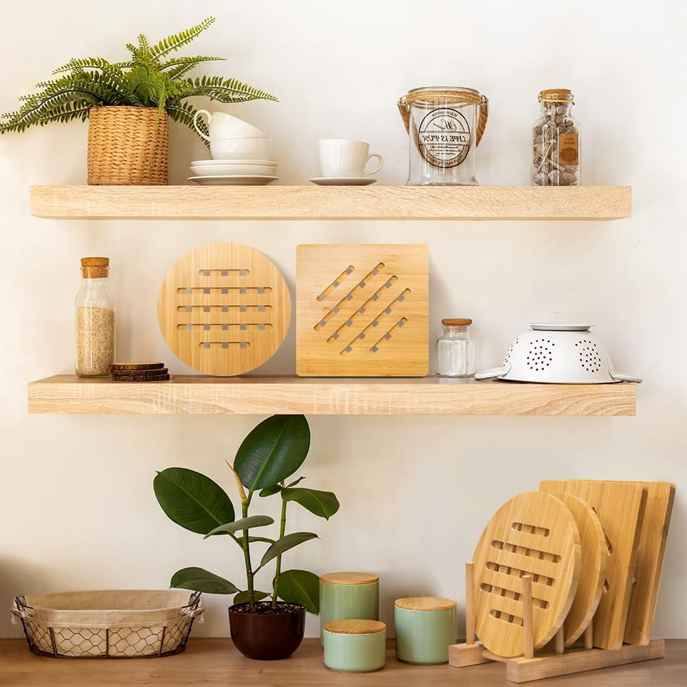 Trivet Kitchen Hot Pads Mat Set Large - Set of 5 For Dishes, Bowls ...