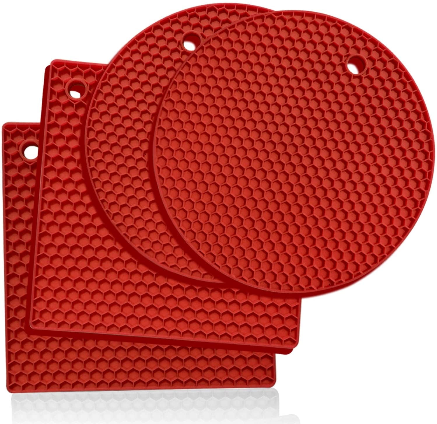 Silicone Trivets Set for Hot Dishes, Non-Slip Round Grip for Cooking ...