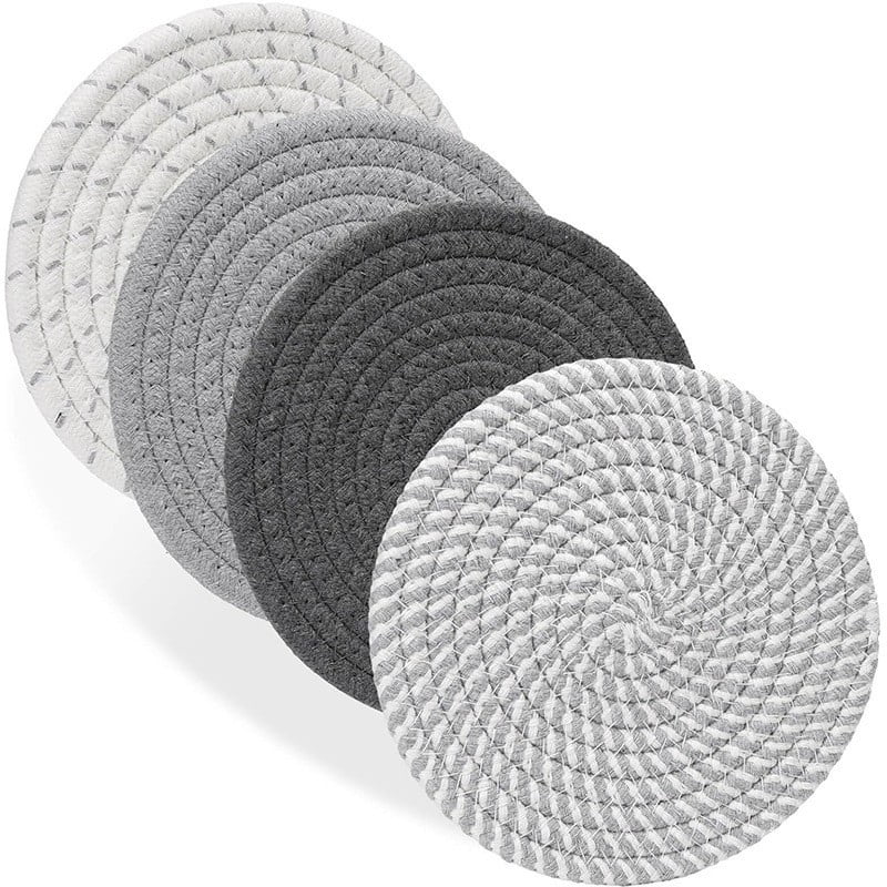 Trivets for Dishes, Pots and Pans, 4 Heat Resistant Hot Pads, Plate ...