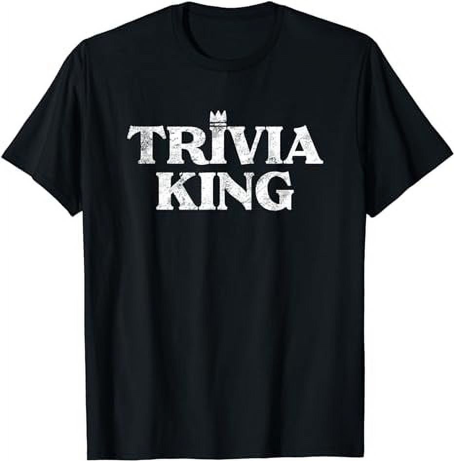Trivia King Guys Trivia Night Winner Game Prize for Champ T-Shirt ...