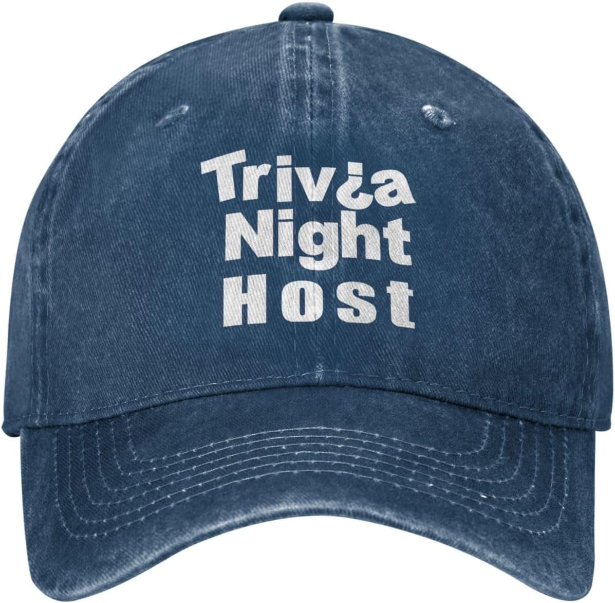 Trivia Night Host Hat Funny Cotton Washed Cowboy Baseball Cap ...