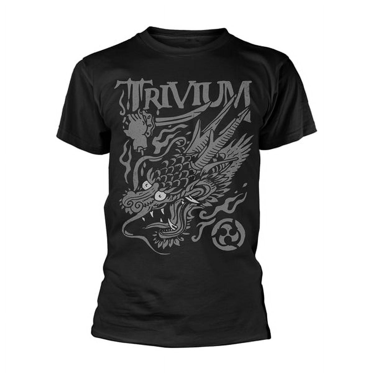 Trivium T Shirt Screaming Dragon band Logo new Official Mens Black - Walmart.com
