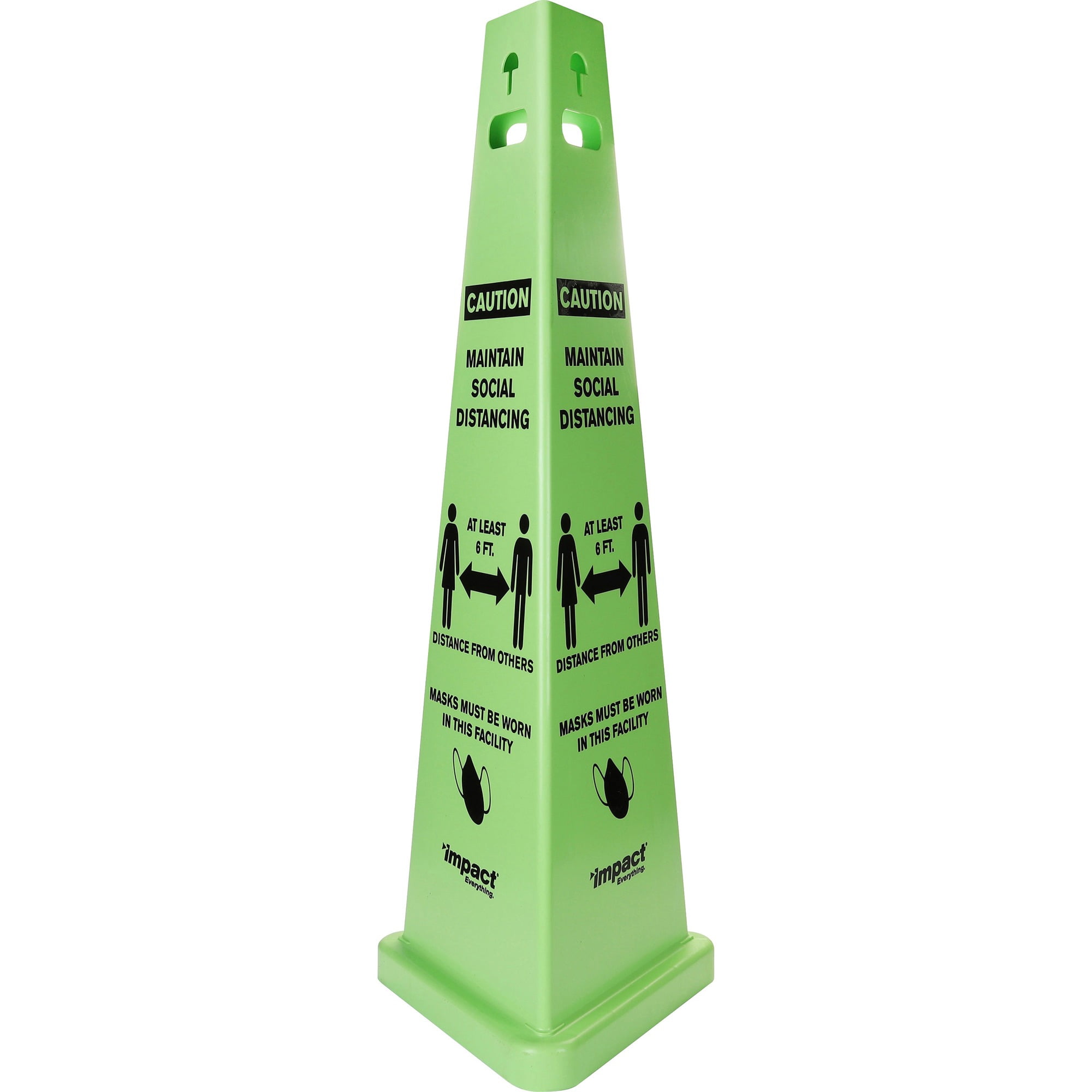 Trivu Social Distancing 3 Sided Safety Cone - 1 Each - Caution Maintain ...