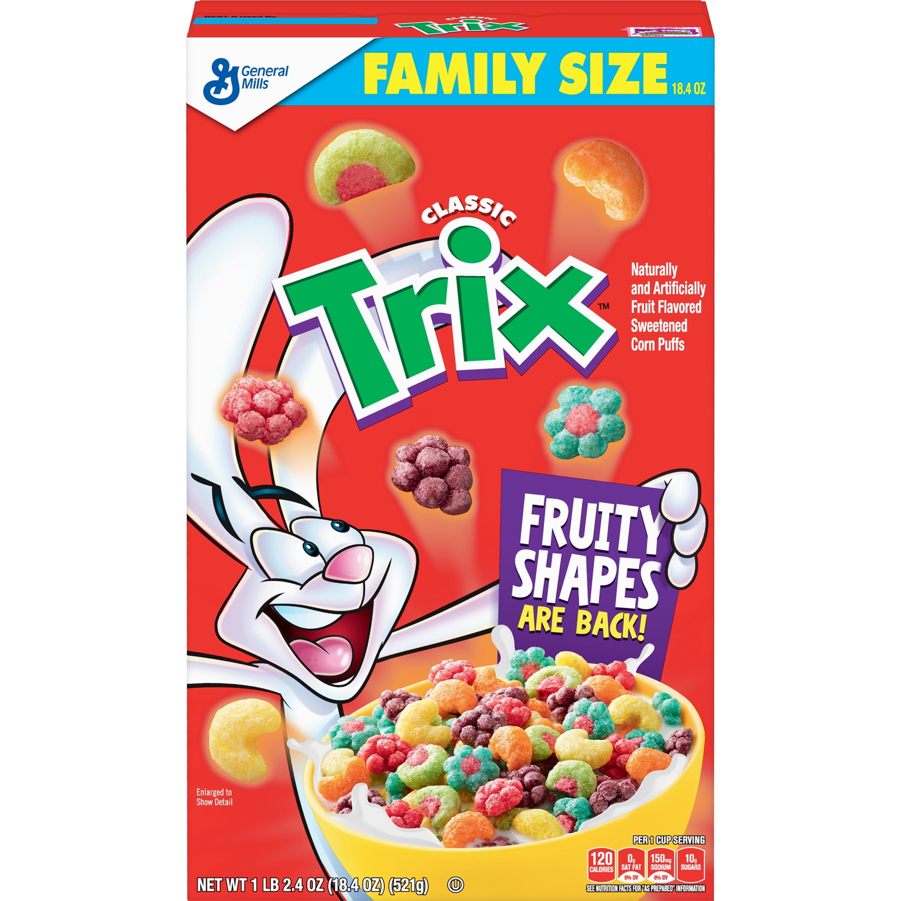 Trix, Cereal, Fruit Flavored Corn Puffs, 18.4 oz - Walmart.com