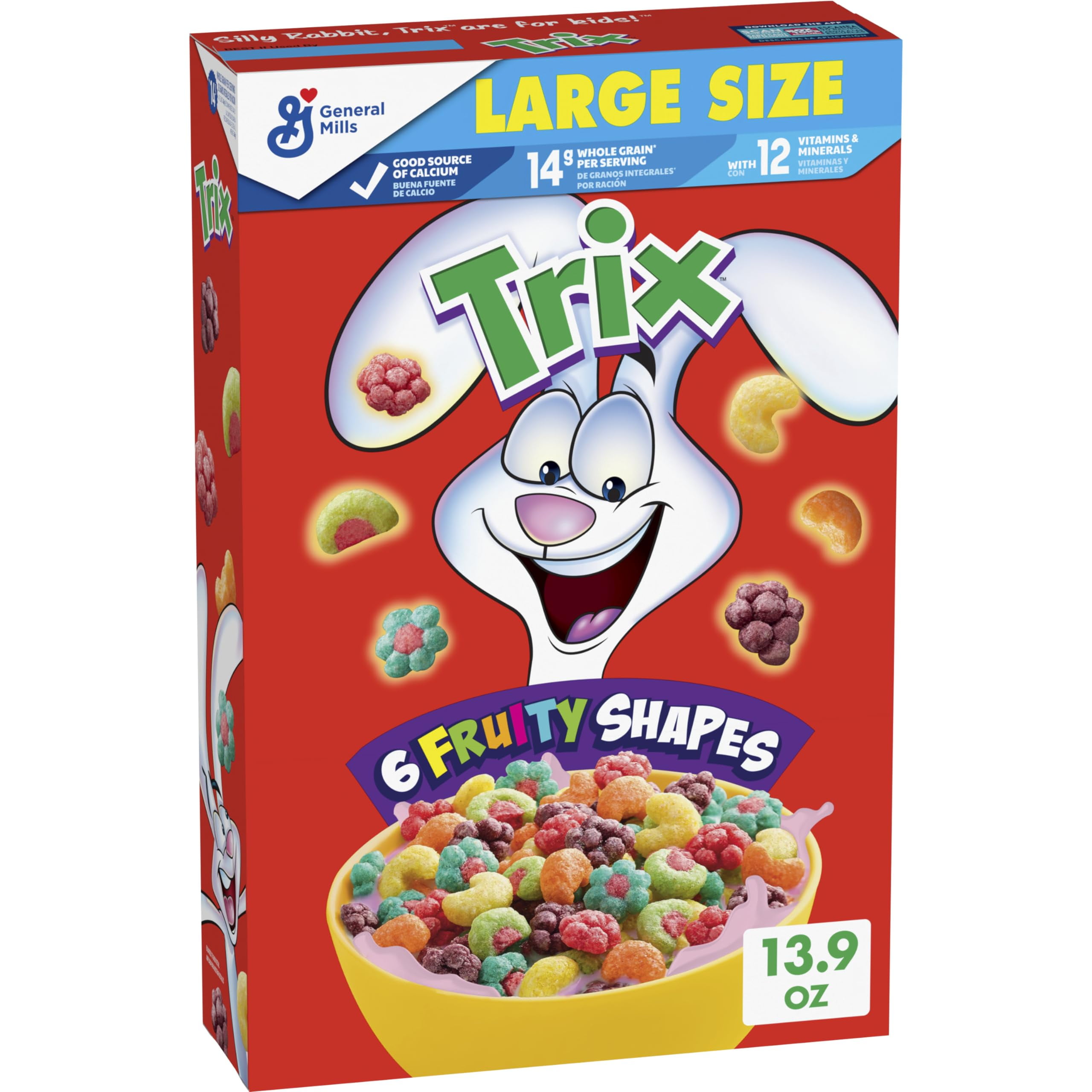 Trix, Cereal, Fruit Flavored OIF8 Corn Puffs, 13.9 oz - Walmart.com