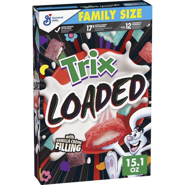 Trix Loaded Cereal, Made with Whole Grain, Family Size, 15.1 oz ...