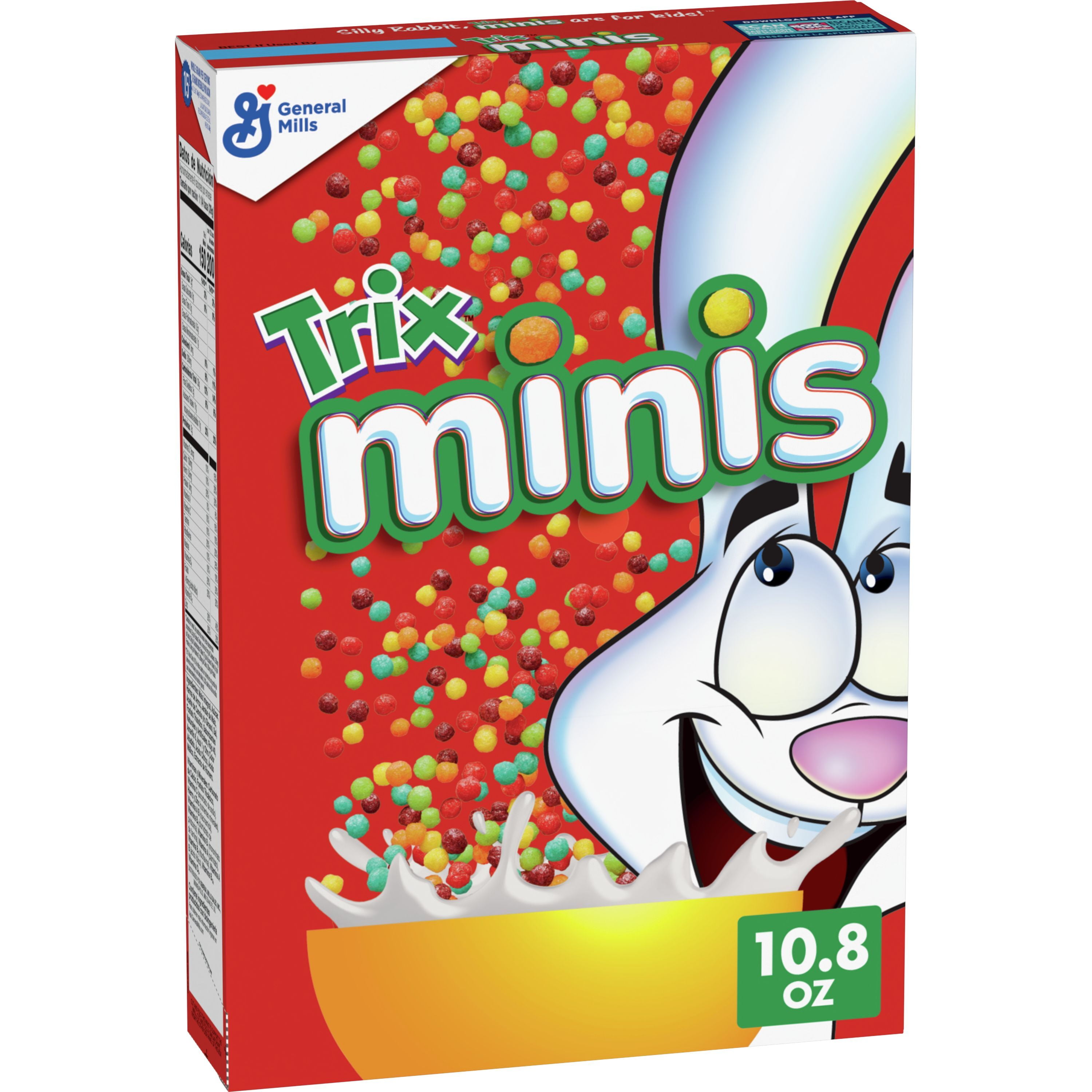 Trix Minis Fruity Family Size Mini Corn Puff Breakfast Cereal, 10.8 OZ ...