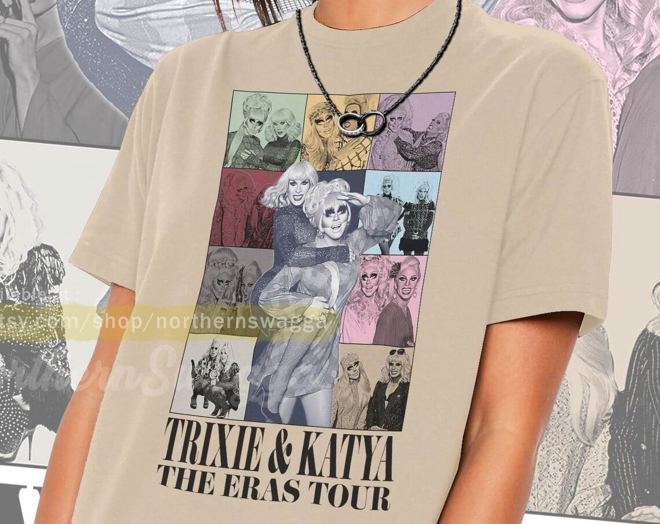 Trixie and katya tour shirt cool fan art t-shirt 90s poster 406 tee ...