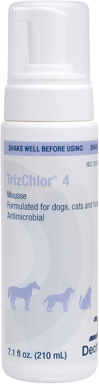 TrizChlor 4 Antimicrobial Mousse for Dogs, Cats & Horses, 7.1 fl oz ...