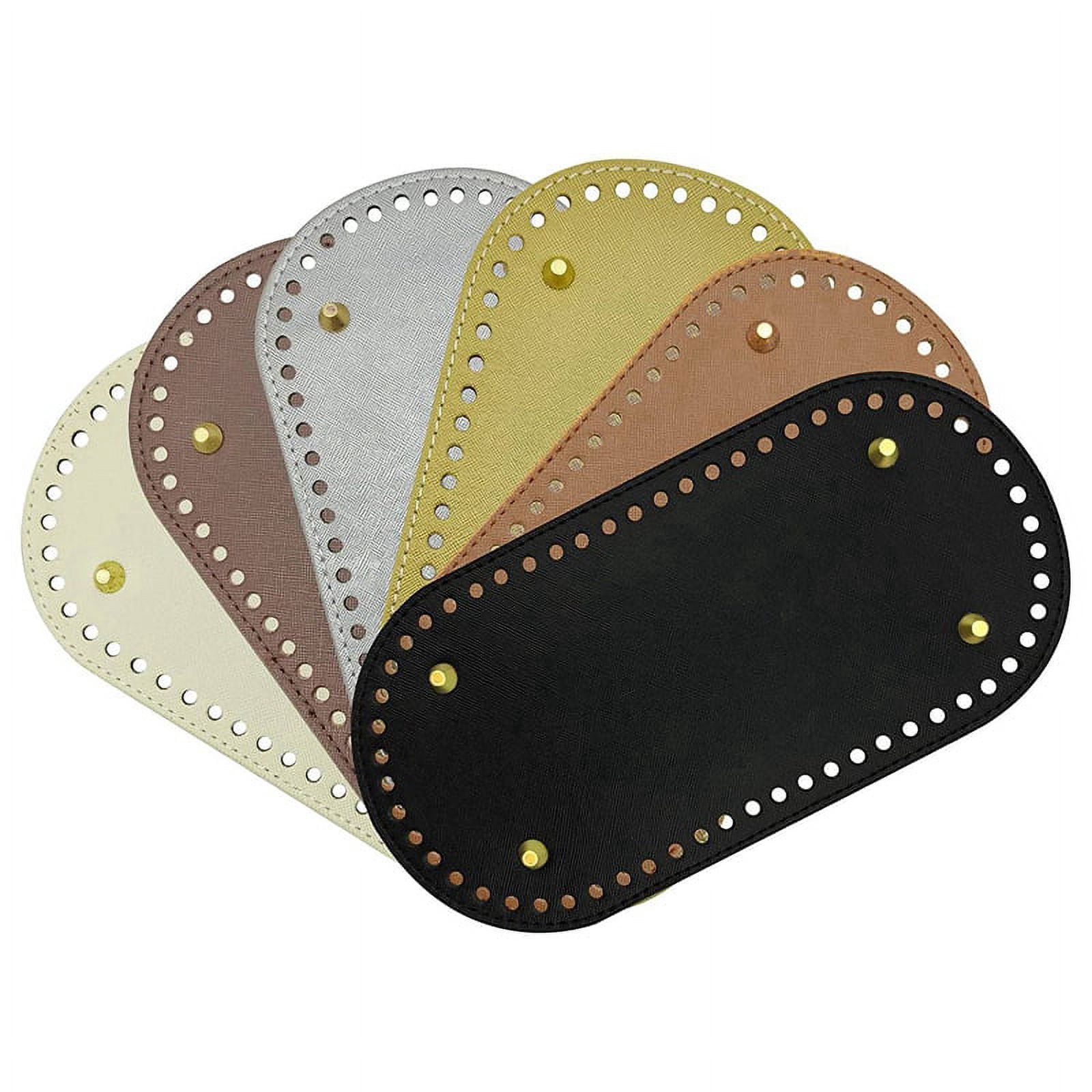 【Trjgtas】 6 Pack PU Leather Bag Bottom Oval Wallet Bottom for Crochet ...