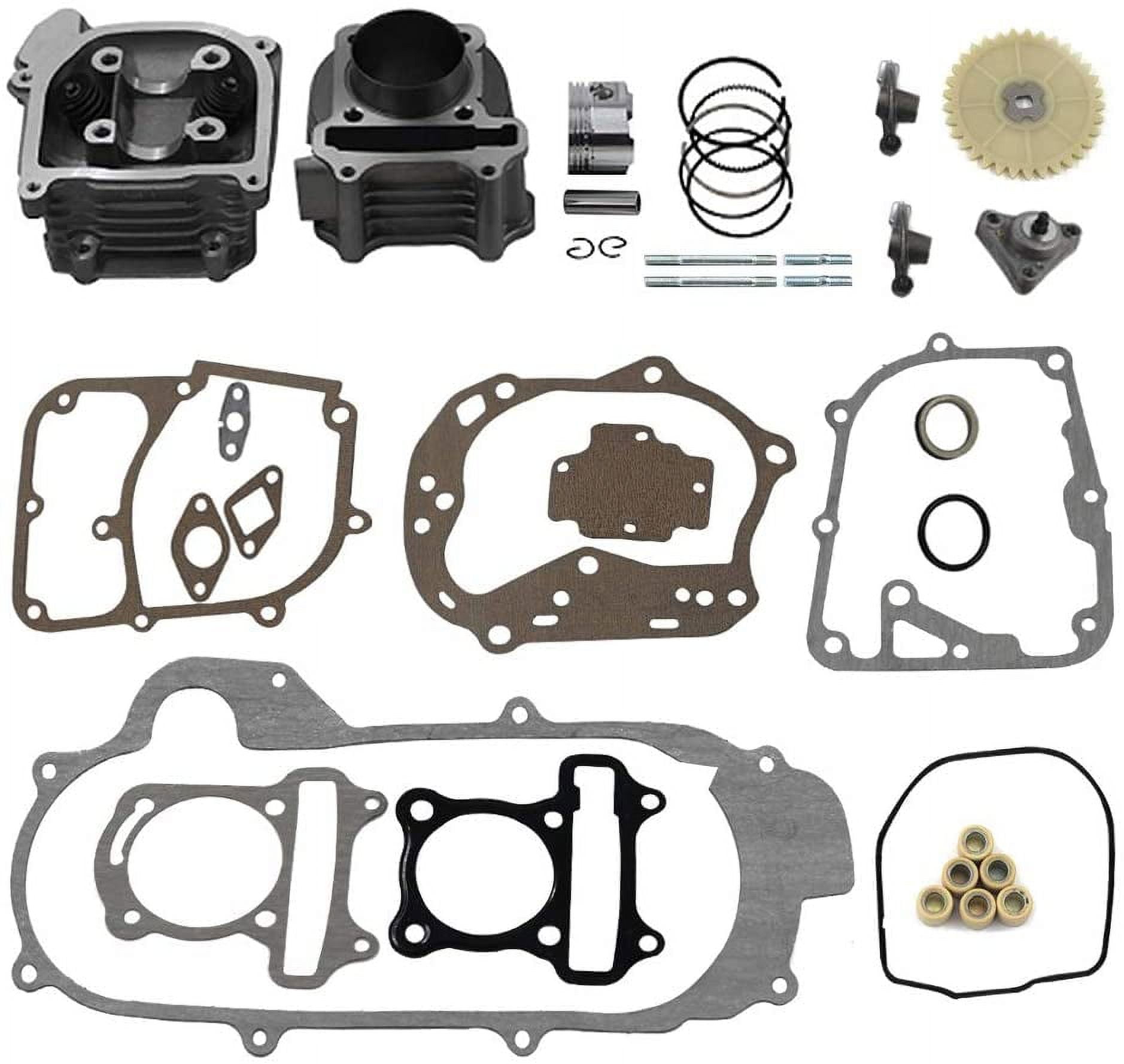 Trkimal Upgrade Big Bore 50mm Cylinder Rebuild Kit for GY6 50cc 139QMB ...