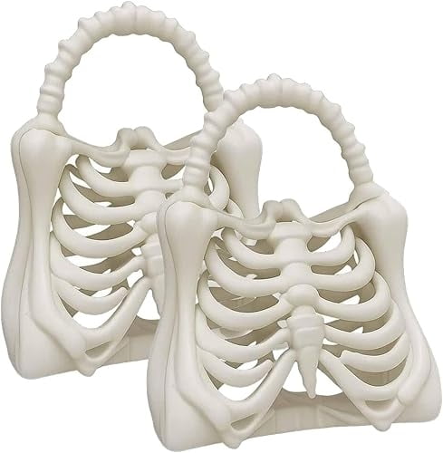 Trndywea 3D Printed Skeleton Bone Bag,Halloween Purse Gothic Skeletons ...