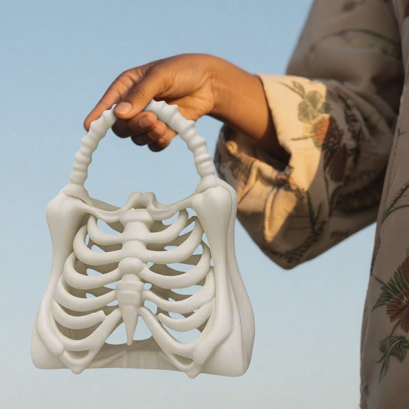 Trndywea 3D Printed Skeleton Bone Bag, Spooky Skeleton Hand Purse ...