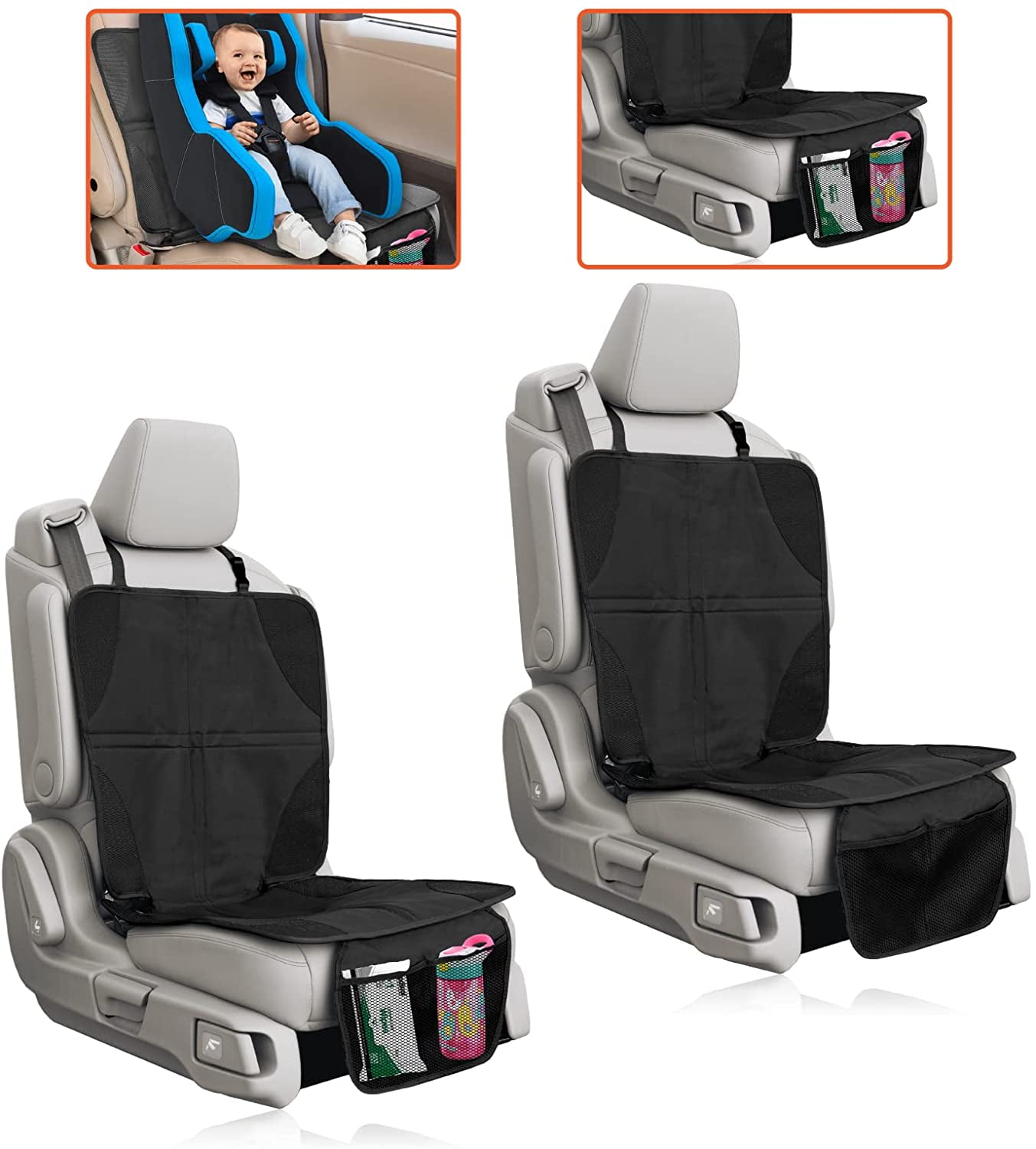 Trobo Car Seat Protector for Child Carseat, 2 Pack Luxury Non-Slip ...