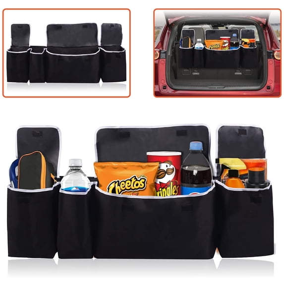 Trobo Car Trunk Organizer, 4 Pocket Collapsible Backseat Car Organizer ...
