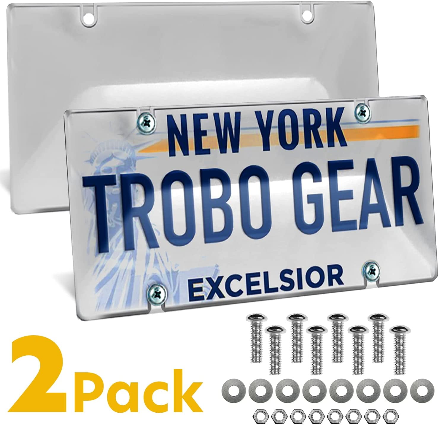 Trobo License Plate Covers, Unbreakable Tag Cover to Protect Your Car ...