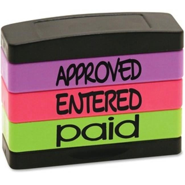 Trodat 0.63 x 1.81 in. Stakz Pre-Inked Message Stamp - Assorted Color ...