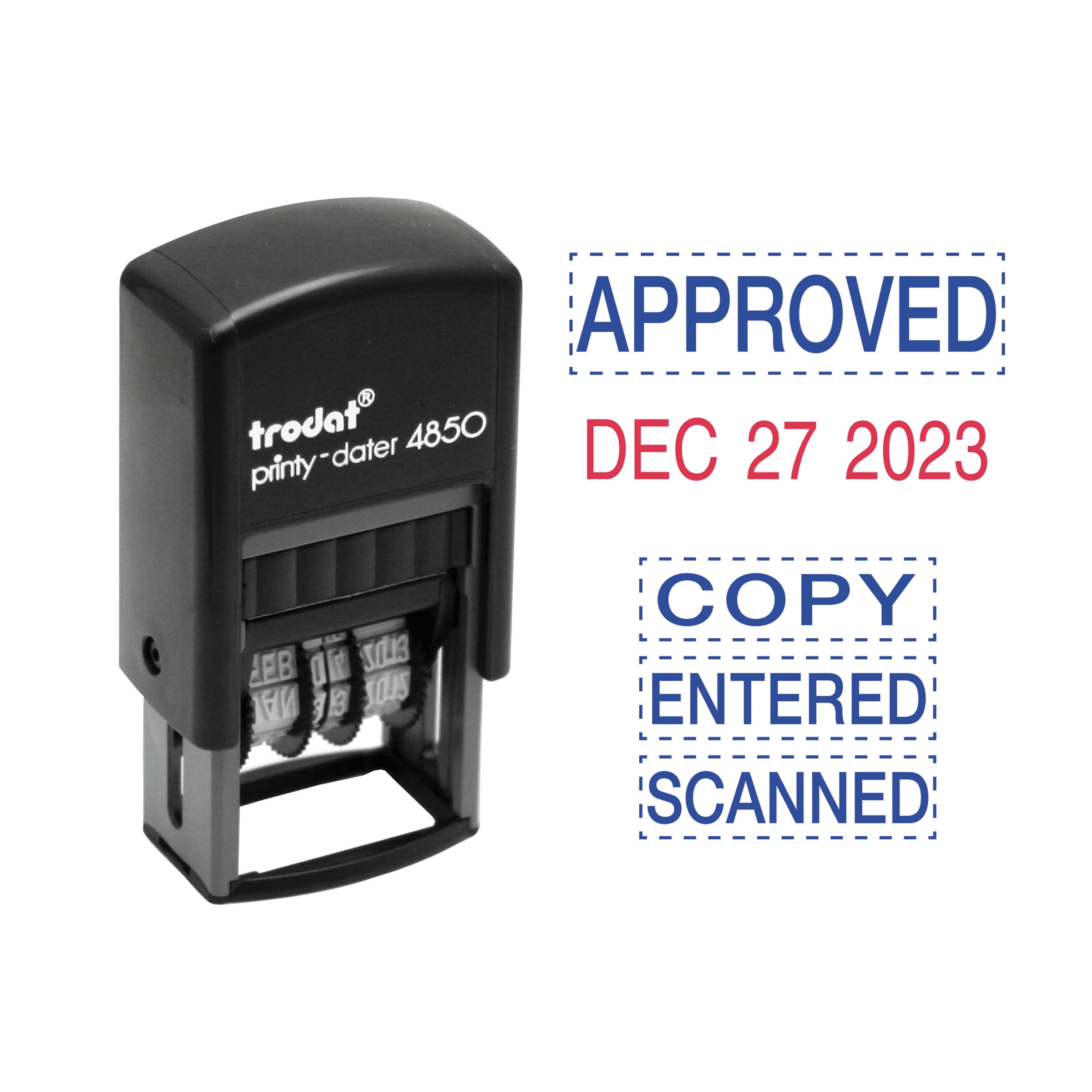 Trodat Small Office Business Red Economy Micro Date Stamp, Self-Inking ...