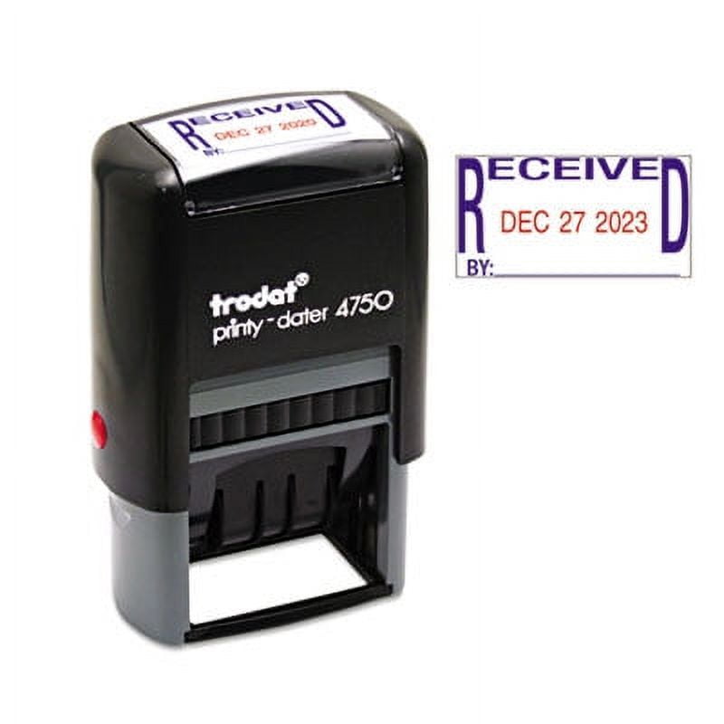 Trodat Economy Stamp, Dater, Self-Inking, 1 5/8 x 1, Blue/Red, Sold as 1 Each - Walmart.com