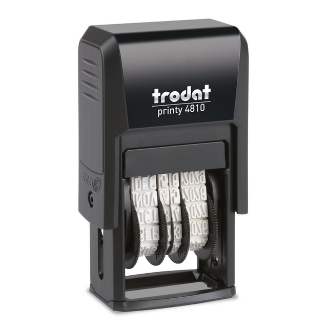 Trodat Printy 4810 Self-Inking Date Stamper – Pocket Size, US Format ...
