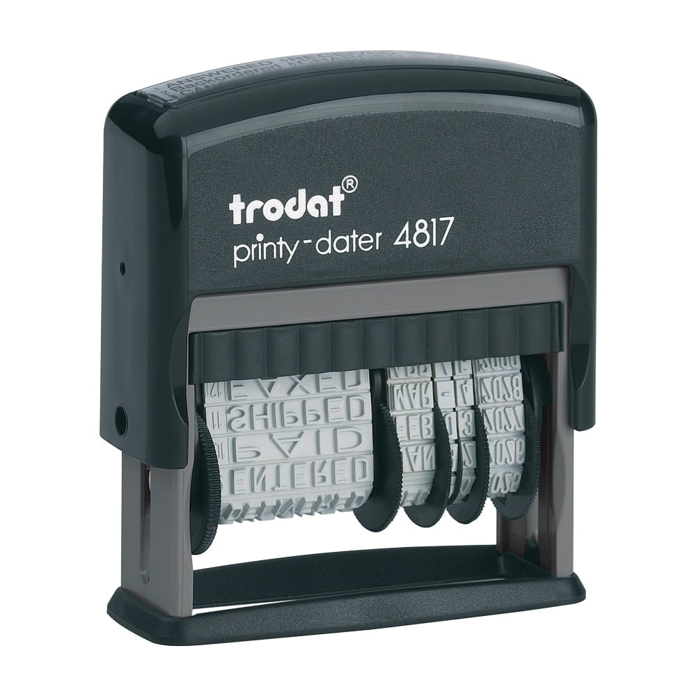 Free Shipping! Trodat Printy 4817 Self-Inking Rubber Date Stamp, 12 ...