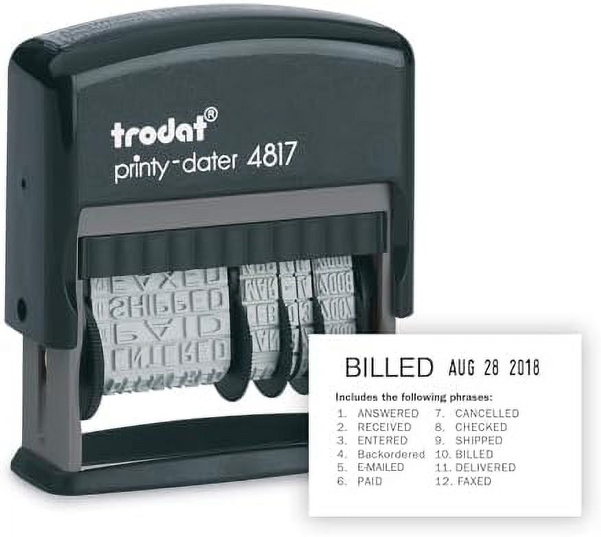 Trodat Printy 4817 Economy Dial-A-Phrase, 12 Popular Office Messages ...