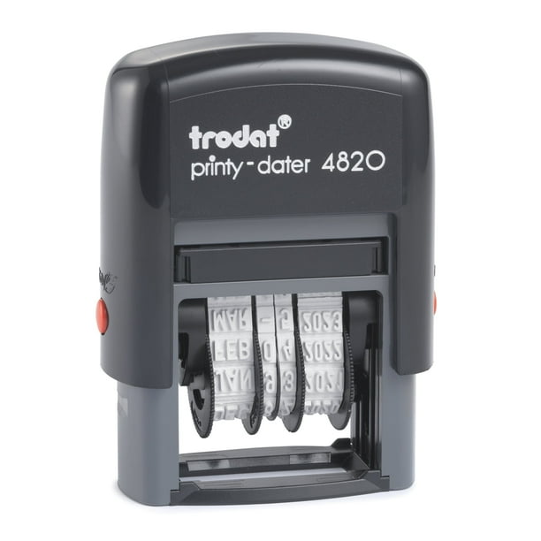 Trodat Printy 4820 Self-Inking Dater for Stamping: US Date Format, Black Ink - 3/8” x 1-1/4 ...