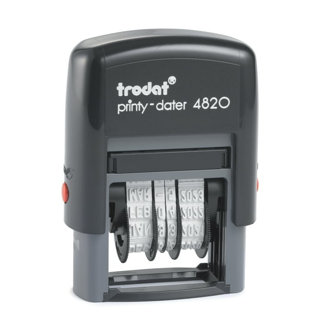 Trodat Printy 4820 Self-Inking Date Stamp - Compact, Accurate, Black Ink, Office Use - Walmart.com