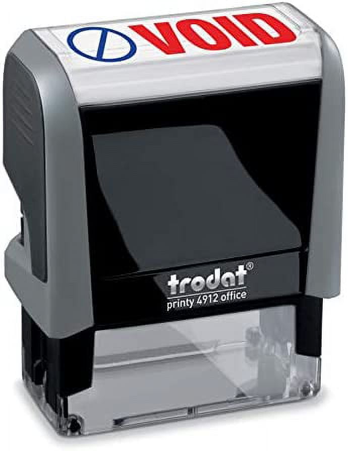 Trodat Stamp 4912 Office Printy with English Text Void Self Inking, Red ...