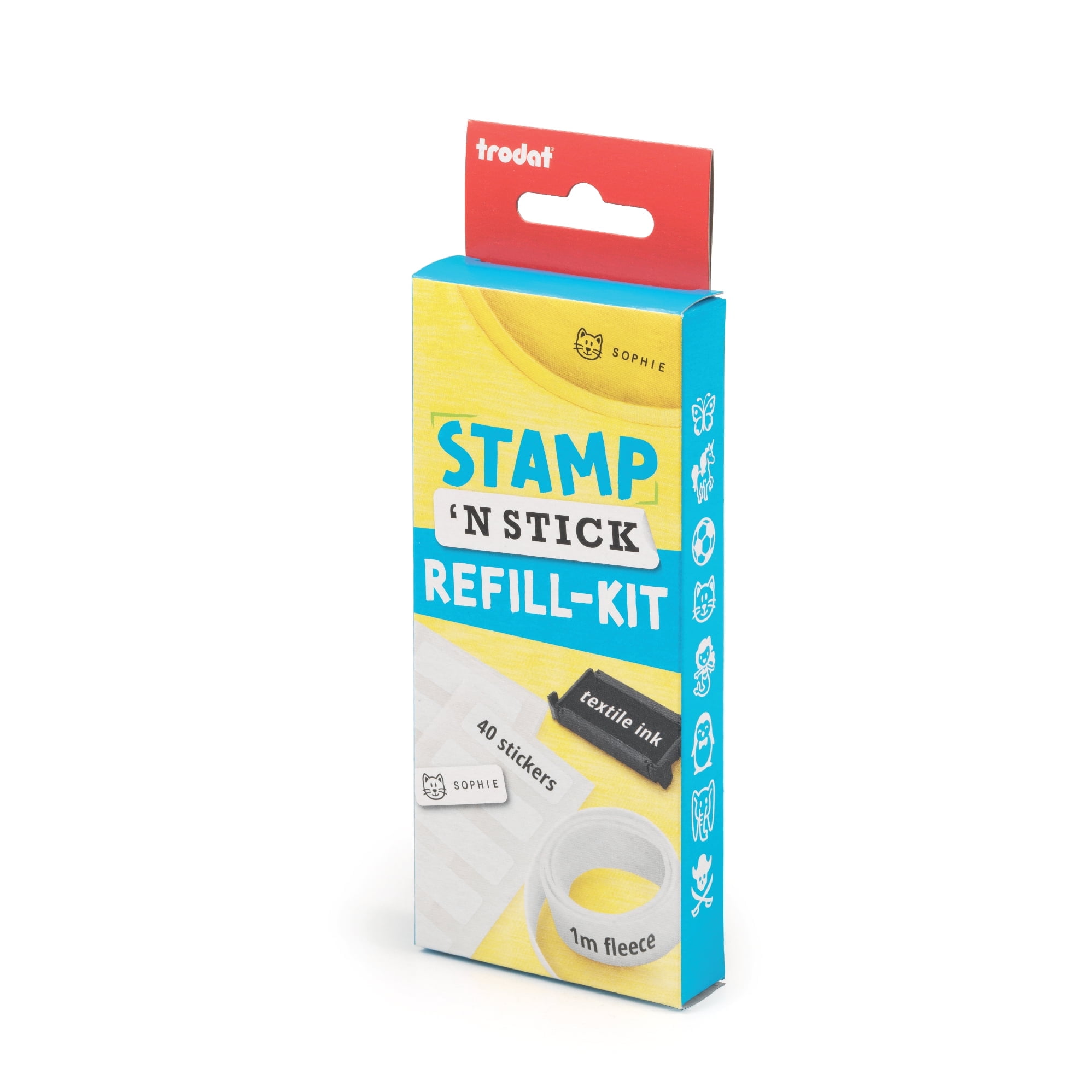 Trodat Stamp 'N Stick Refill Kit - Black Ink Cartridge, Durable ...