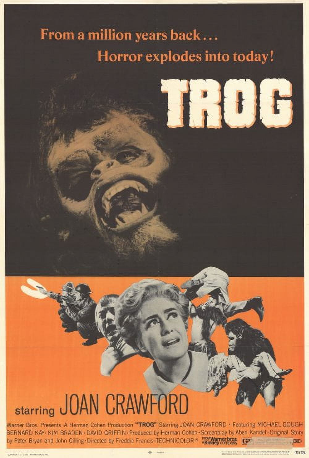 Trog - movie POSTER (Style A) (27" x 40") (1970) - Walmart.com